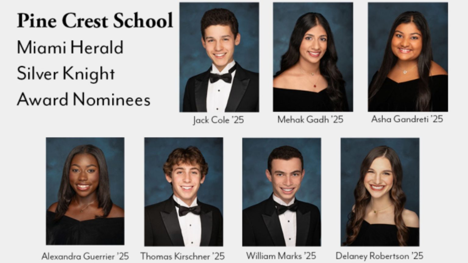 Pine Crest High School’s class of 2025 sees a remarkable group of seniors nominated for the ...