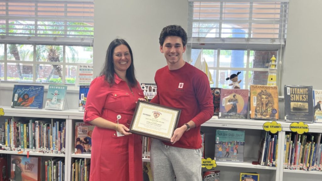 Pine Crest Upper School student-athlete Ethan Schneider receives ...