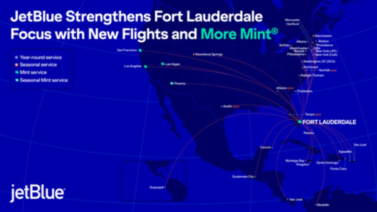 JetBlue expands service from Fort Lauderdale with new nonstop flights ...