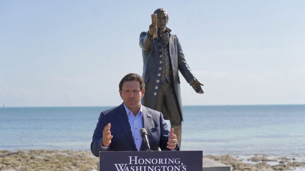Governor Ron DeSantis unveils new statue honoring President James ...